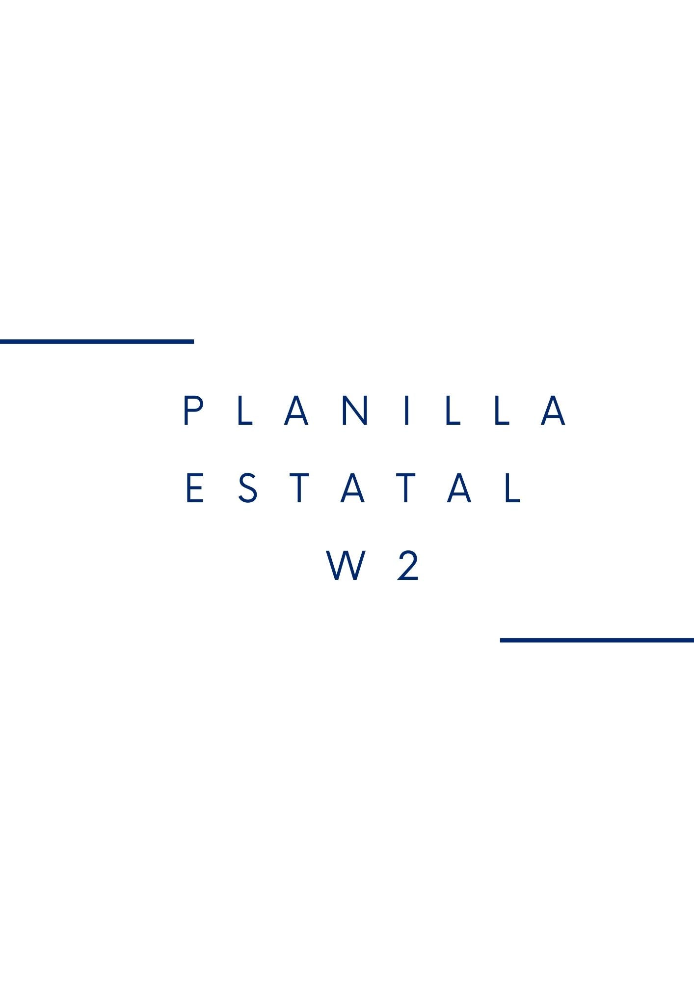 Planilla Estatal -W2 – My Store